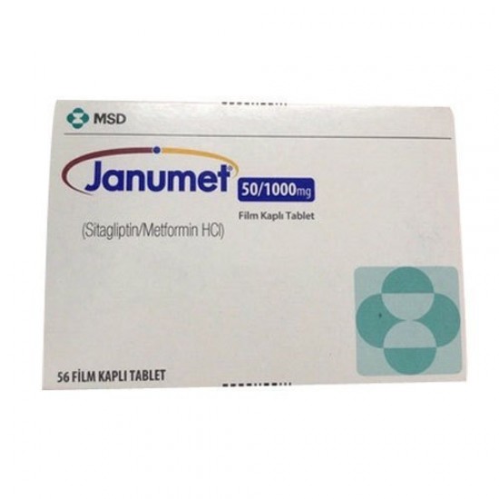 JANUMET 50 1000 MG 56 FILM COATED TABLETS